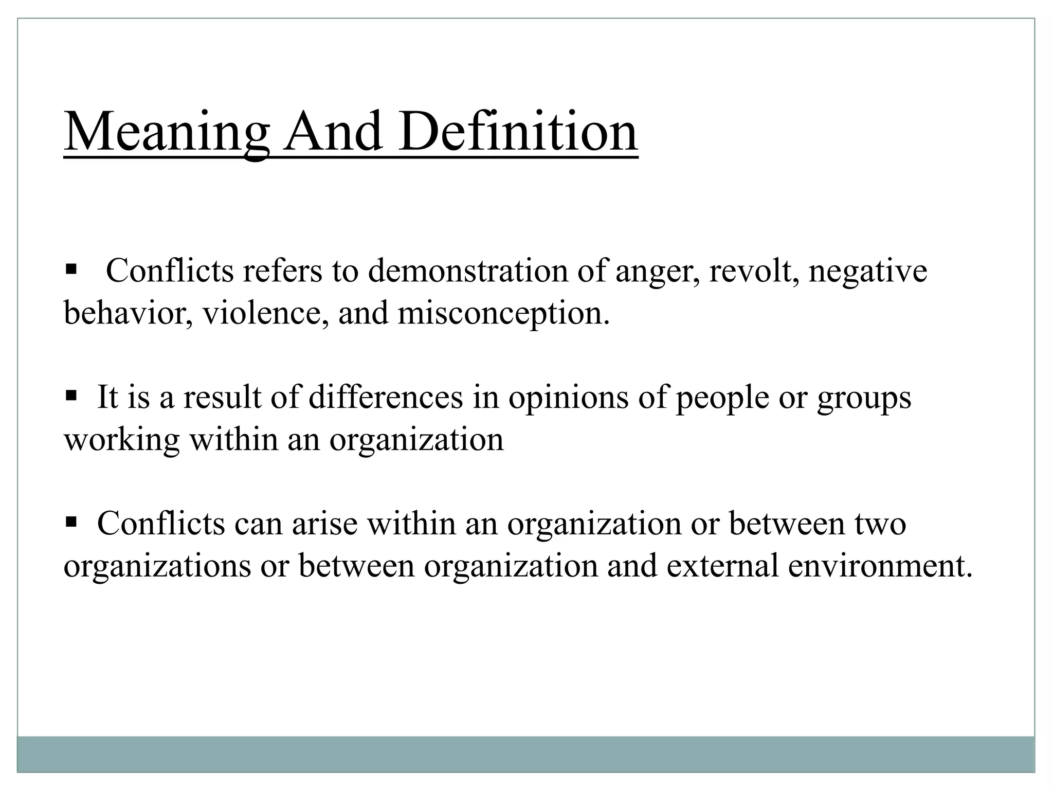 Conflict Management, Conflict process | PPTX
