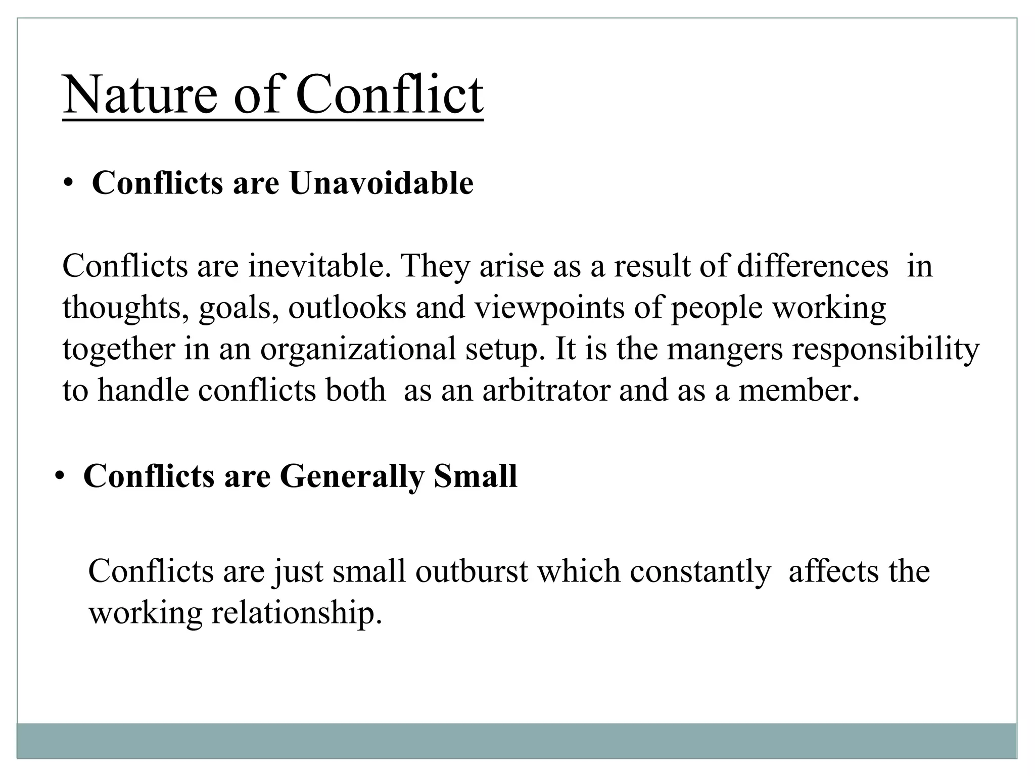 Conflict Management, Conflict process | PPTX