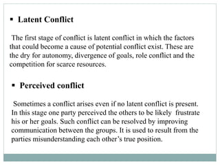 Conflict Management, Conflict process | PPTX