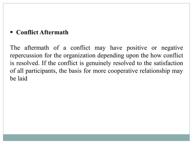Conflict Management, Conflict process | PPTX