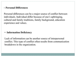 Conflict Management, Conflict process | PPTX