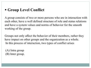 Conflict Management, Conflict process | PPTX