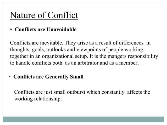 Conflict Management, Conflict process | PPTX