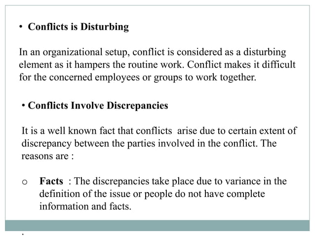 Conflict Management, Conflict process | PPTX