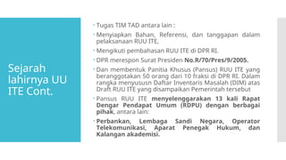 Perkembangan Undang-Undang ITE sampai sekarang | PPT