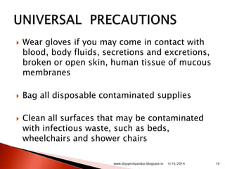 Infection control.pdf; universal precaution | PDF
