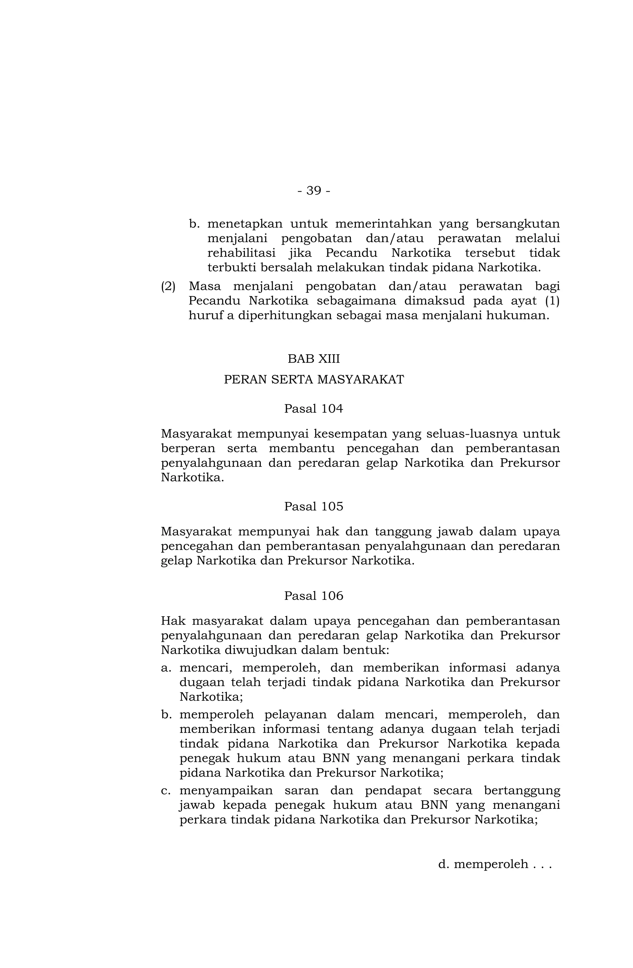 UU No. 35 Tahun 2009 Tentang Narkotika | PDF