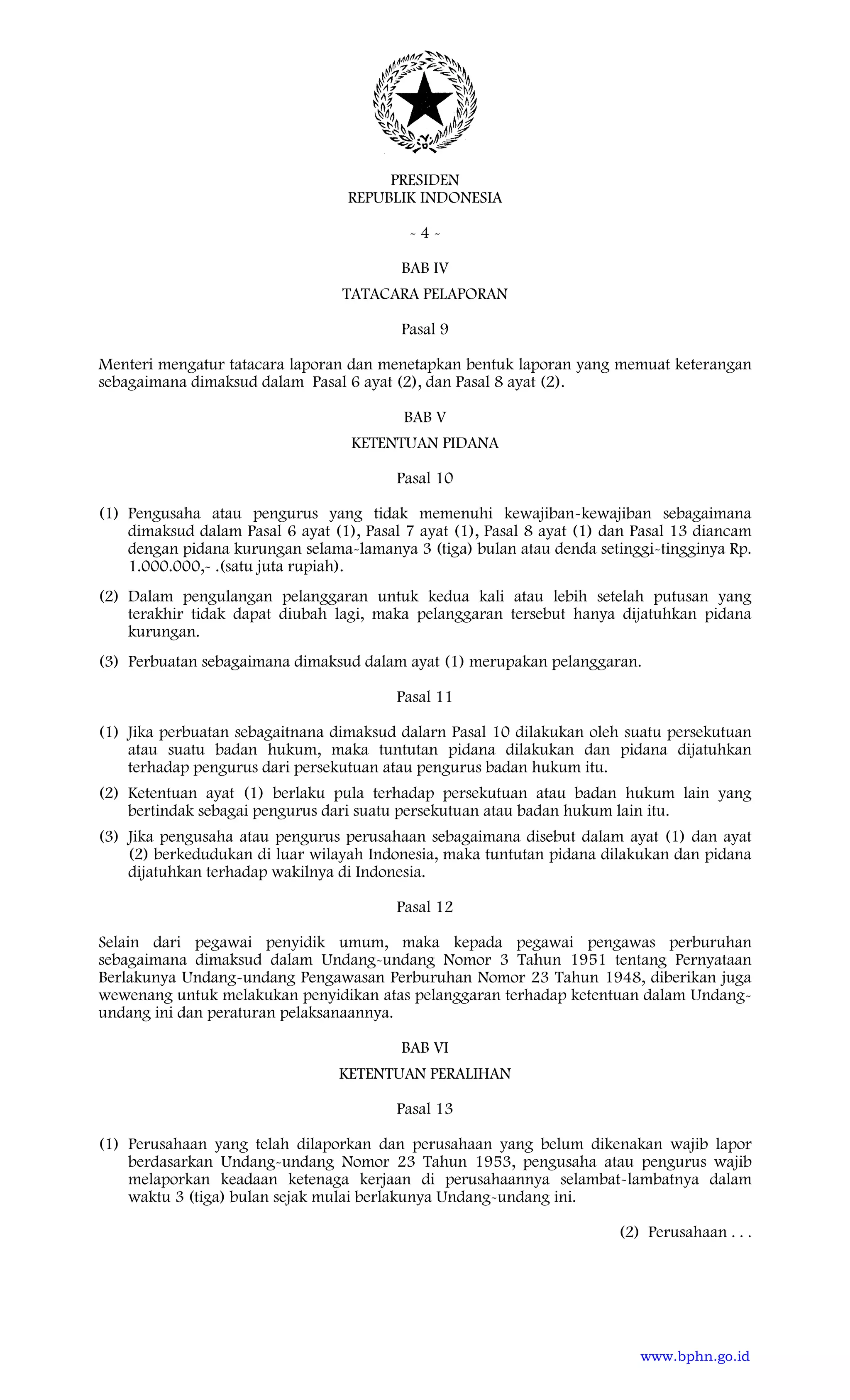 Uu no. 7 tahun 1981 tentang wlkp | PDF