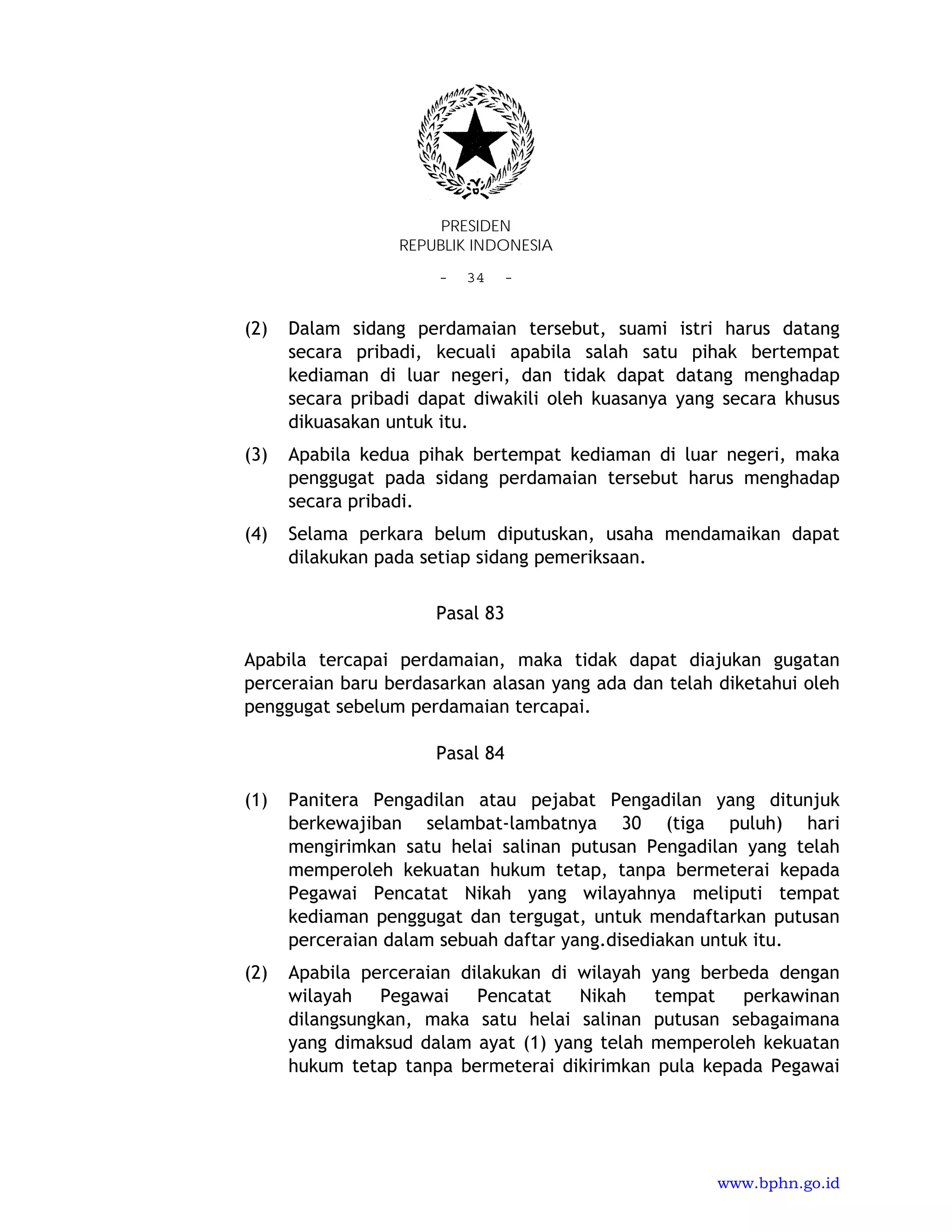 Uu no. 7 tahun 1989 tentang peradilan agama | PDF