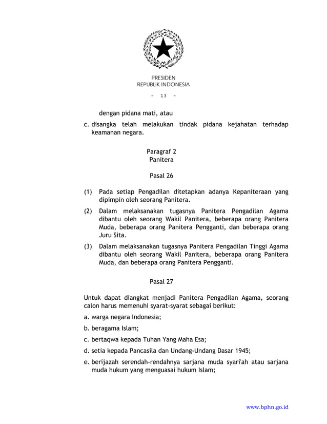 Uu no. 7 tahun 1989 tentang peradilan agama | PDF