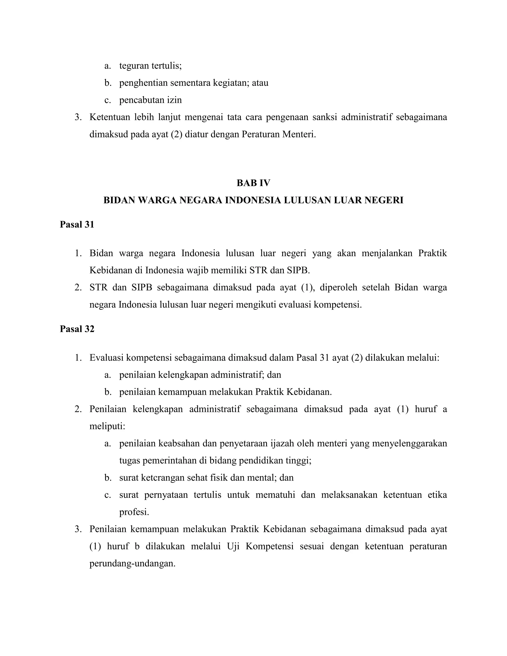 UU NO. 4 TAHUN 2019 TENTANG KEBIDANAN.docx