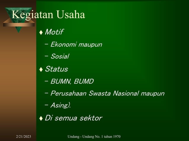 UU No.1 tahun 1970 materi pak riyan.ppt