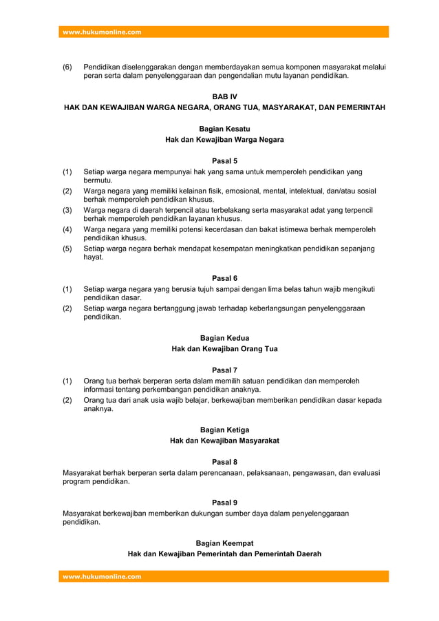 Uu No 20 2003 Sistem Pendidikan Nasional | DOCX
