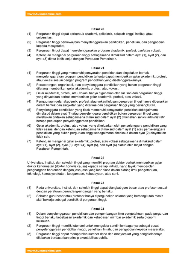 Uu No 20 2003 Sistem Pendidikan Nasional | DOCX