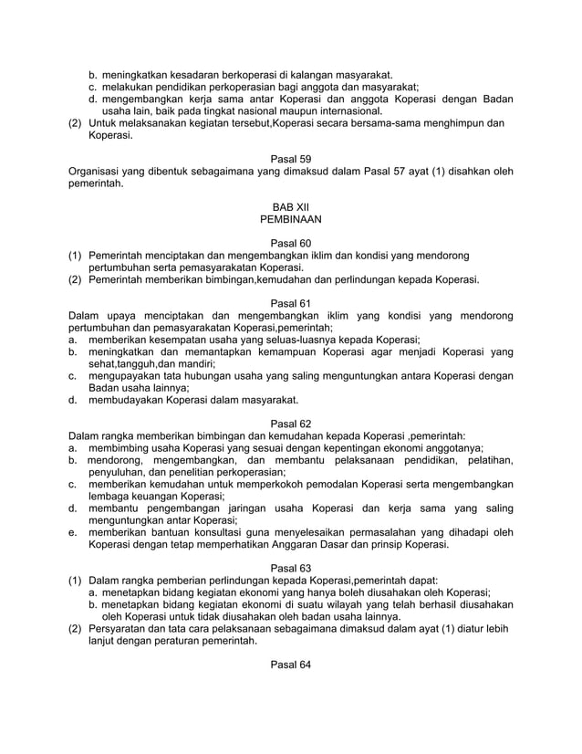 Uu no 25 tahun 1992 | PDF