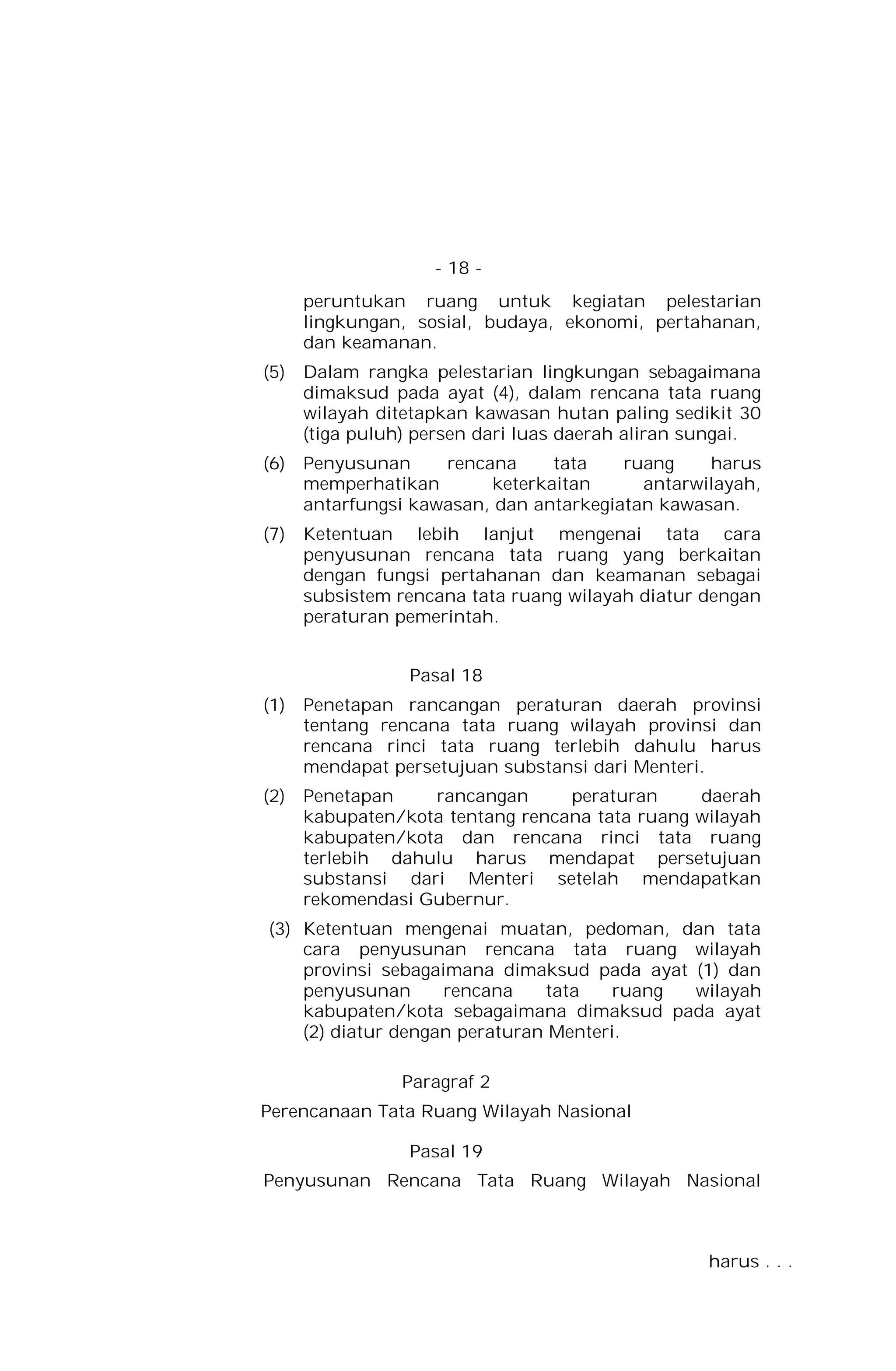 Undang-undang No. 26 Tahun 2007 tentang Penataan Ruang. | PDF