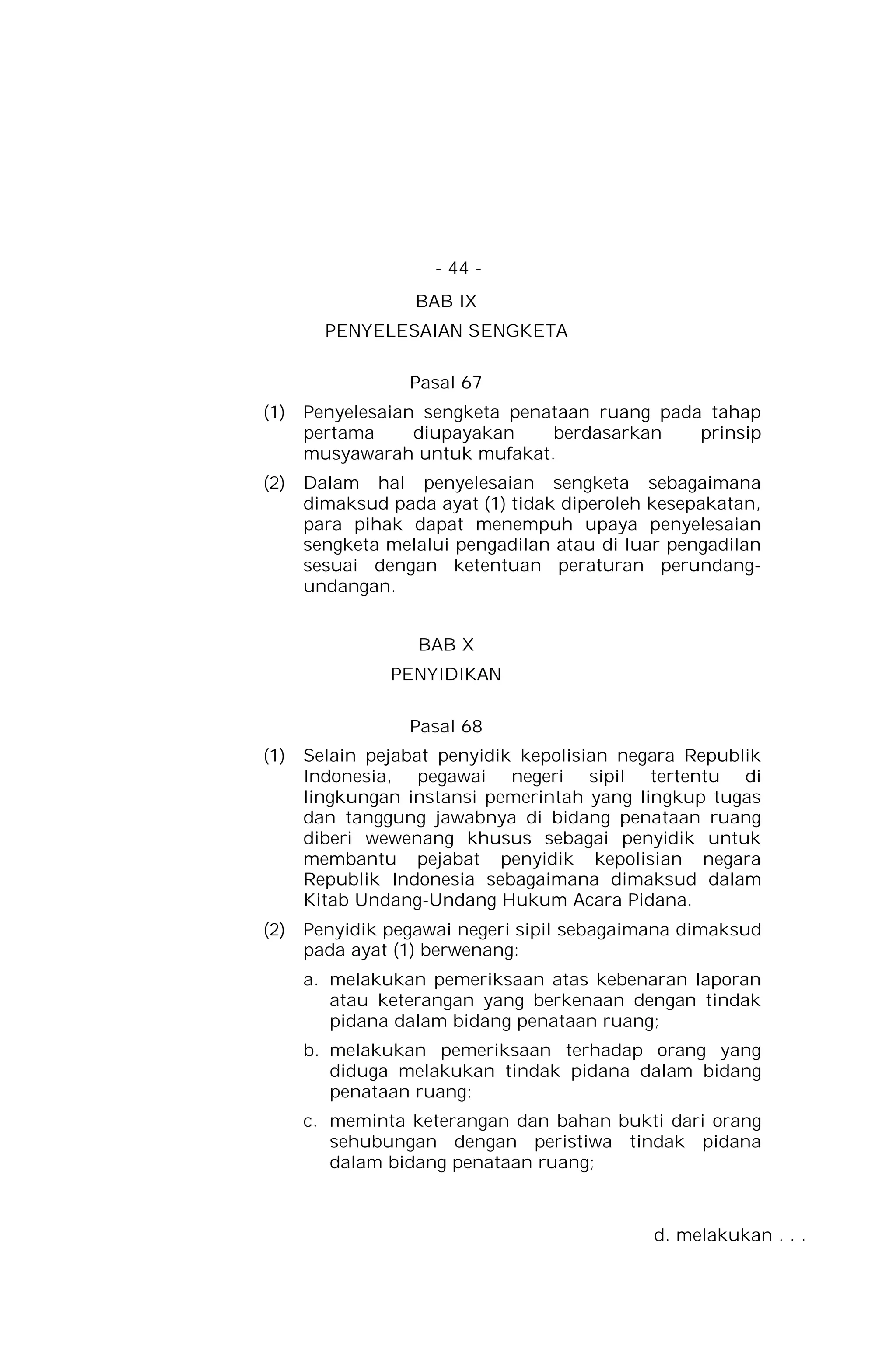 Undang-undang No. 26 Tahun 2007 tentang Penataan Ruang. | PDF