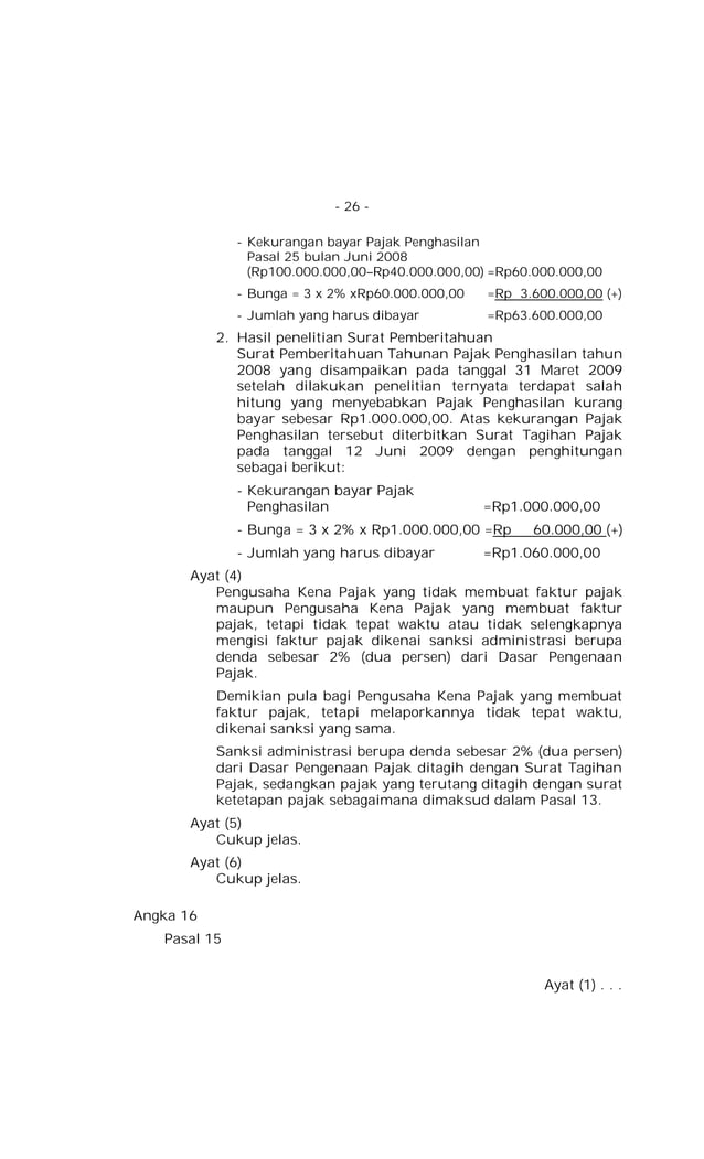 Uu no 28 tahun 2007 + penjelasan | PDF