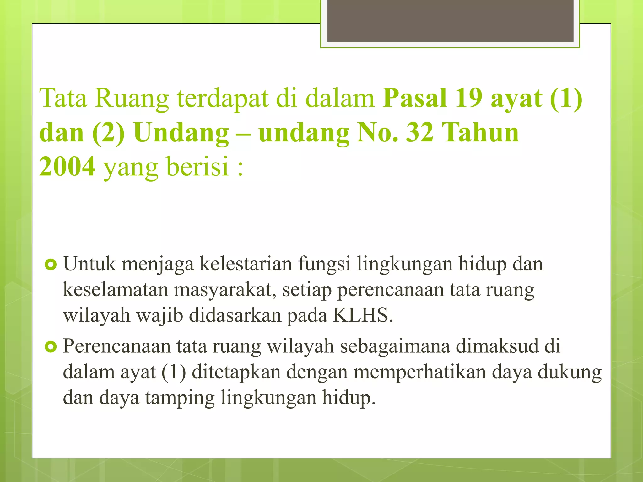 UU Nomor 32 Tahun 2009 Tentang PPLH | PPTX