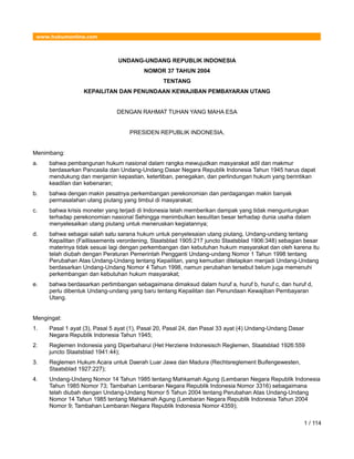 Uu no 37 tahun 2004 tentang kepailitan dan PKPU | PDF