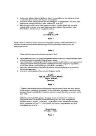 Uu no 5 tahun 1999 | PDF