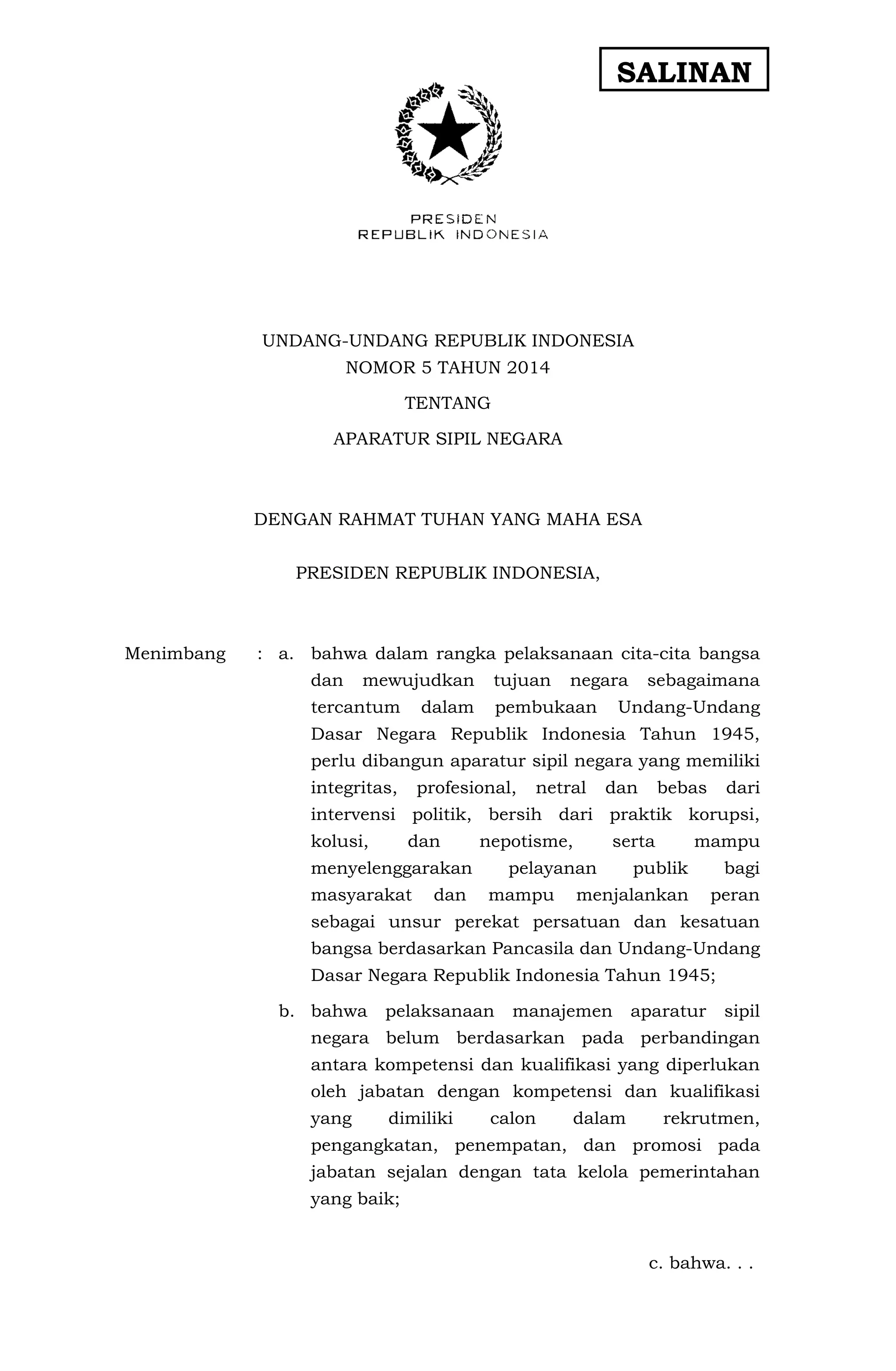 UU Nomor 05 Tahun 2014.pdf UU Nomor 05 Tahun 2014.pdf