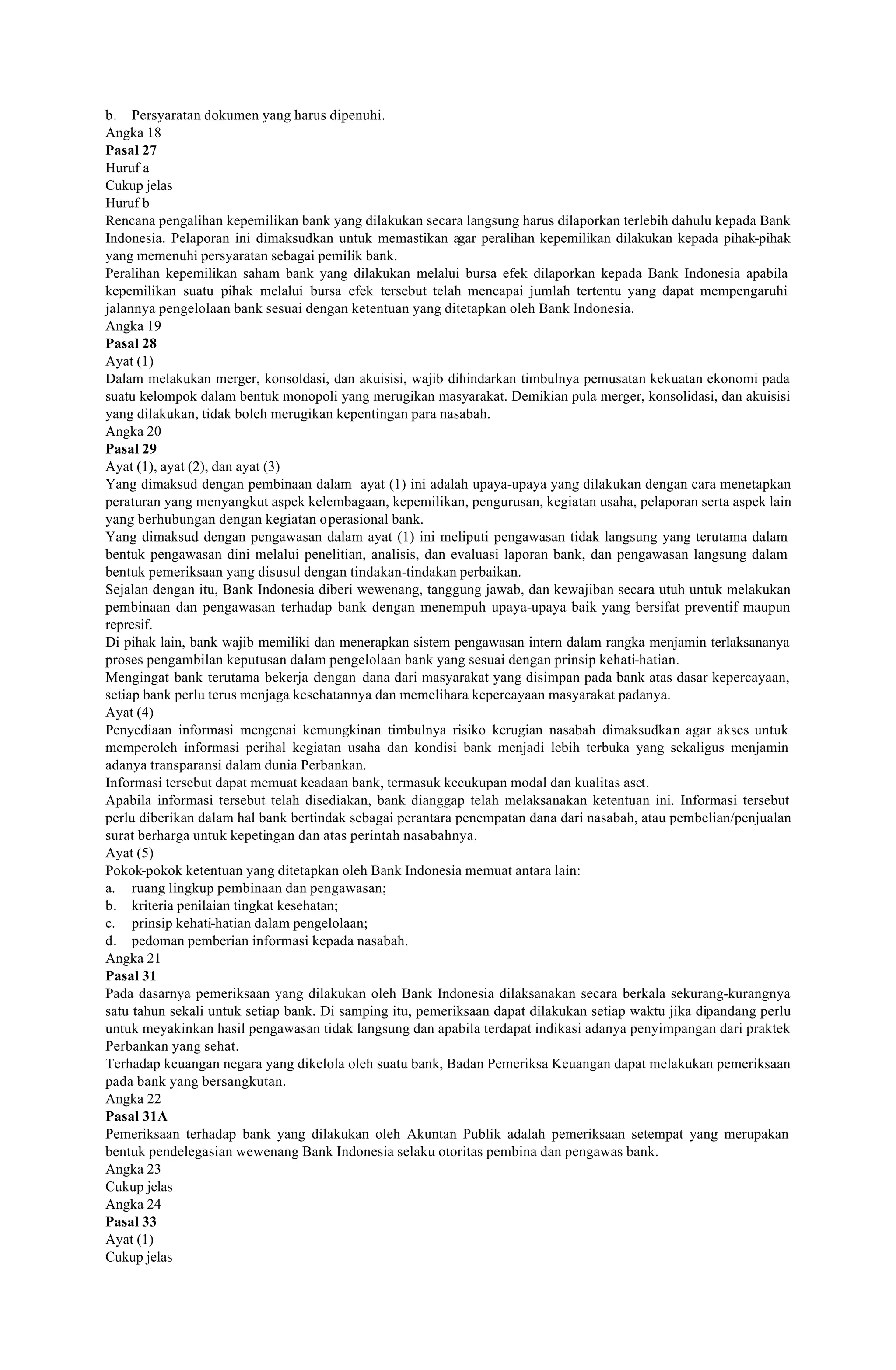 Uu nomor 10 tahun 1998 tentang perbankan | PDF