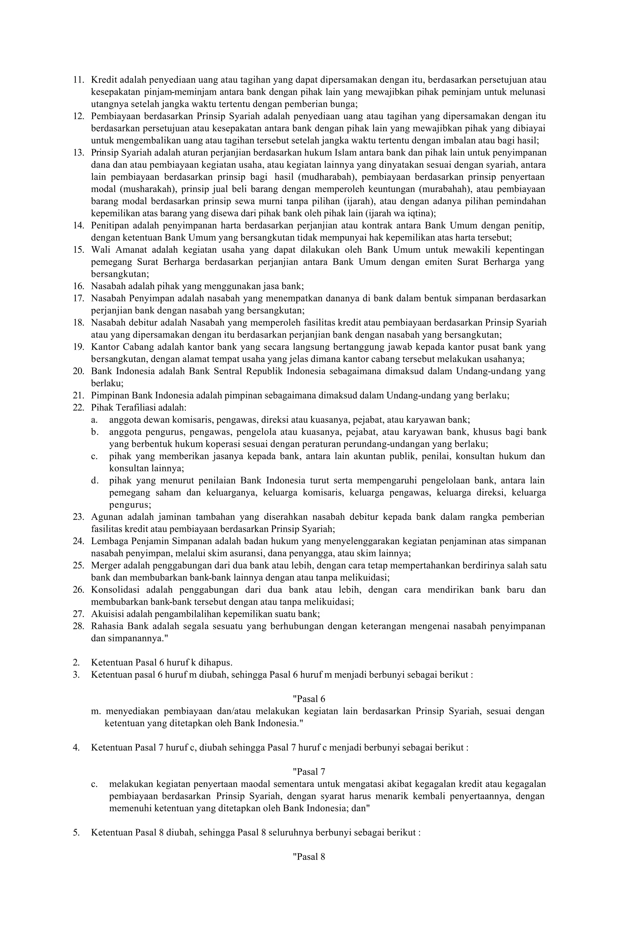 Uu nomor 10 tahun 1998 tentang perbankan | PDF
