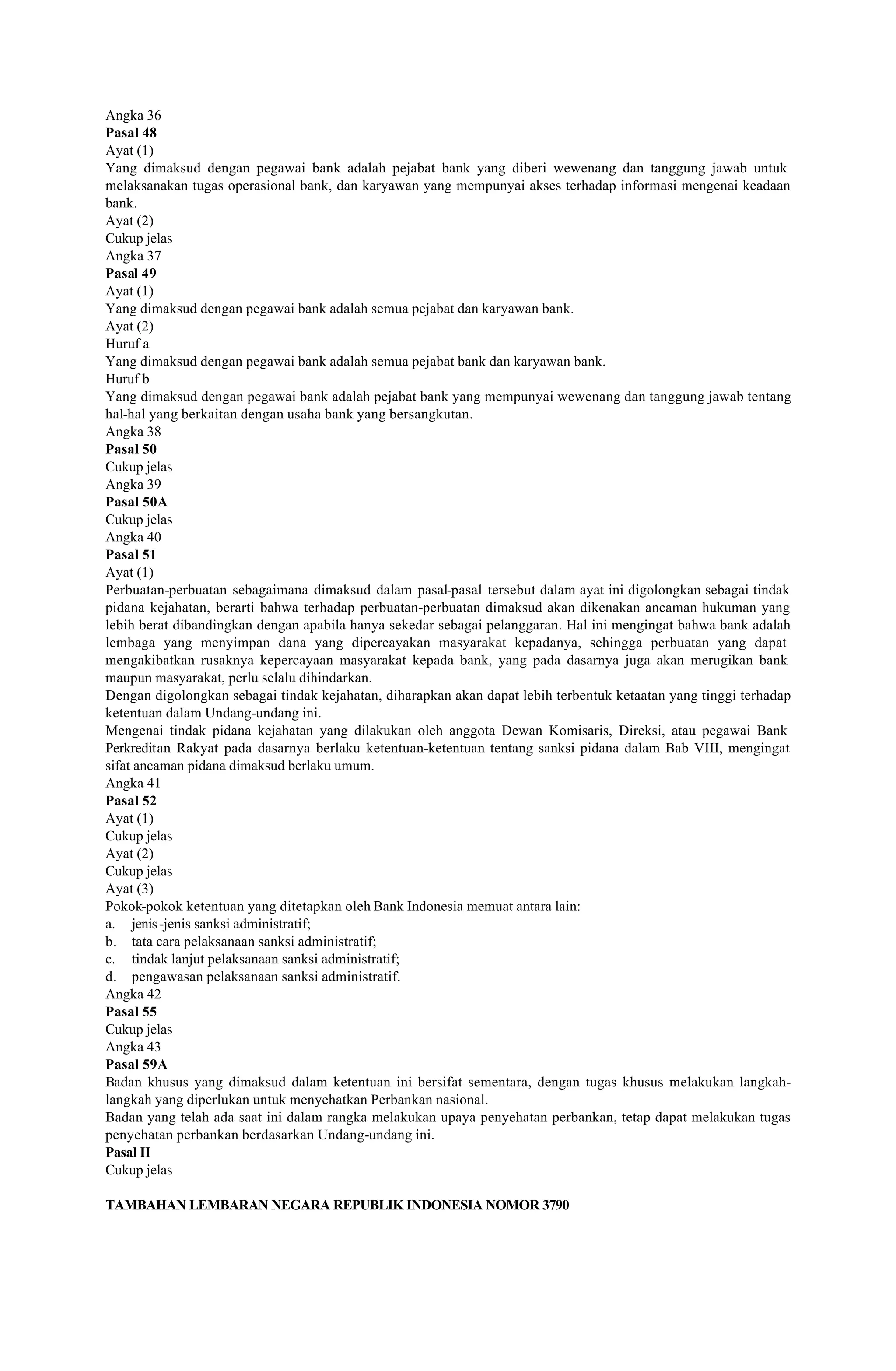 Uu nomor 10 tahun 1998 tentang perbankan | PDF