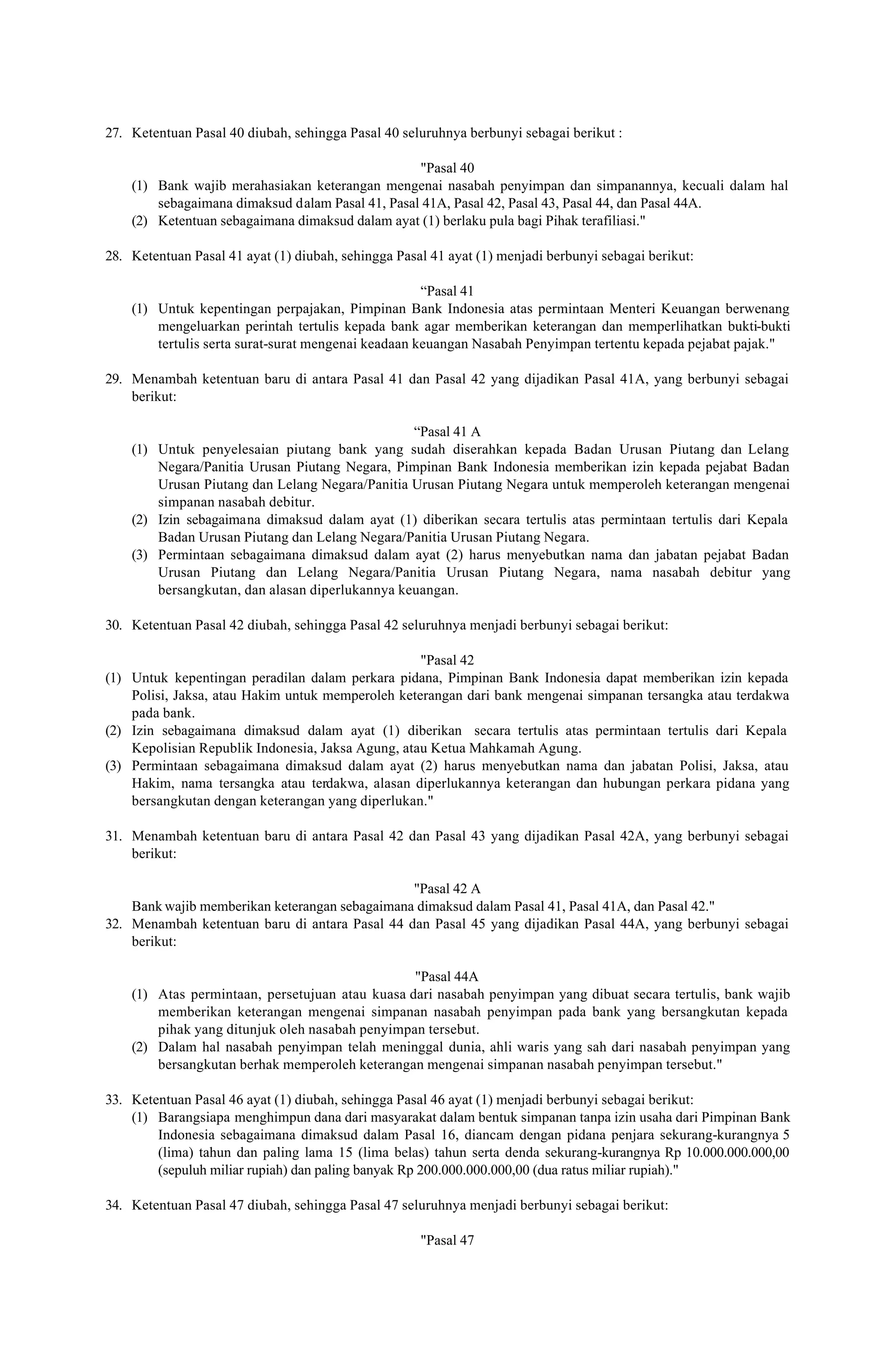 Uu nomor 10 tahun 1998 tentang perbankan | PDF