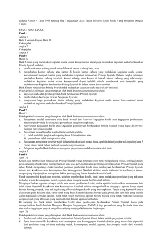 Uu nomor 10 tahun 1998 tentang perbankan | PDF