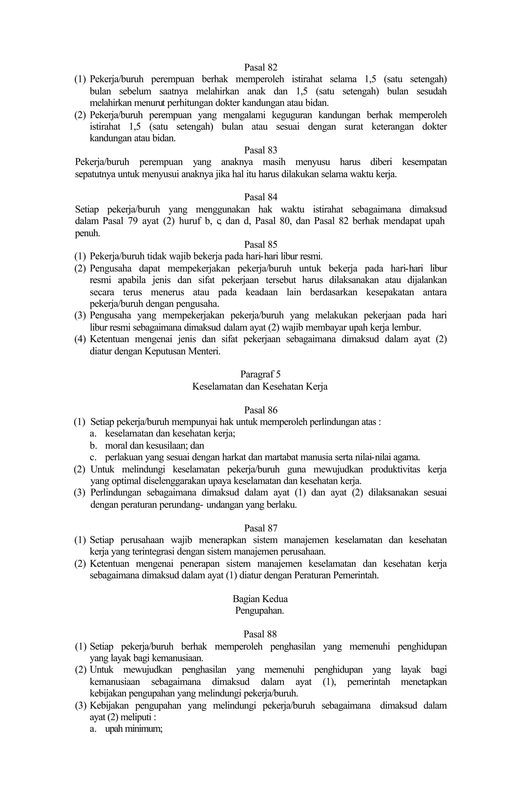 UU No 13 Tahun 2013 tentang Ketenaga Kerjaan | PDF