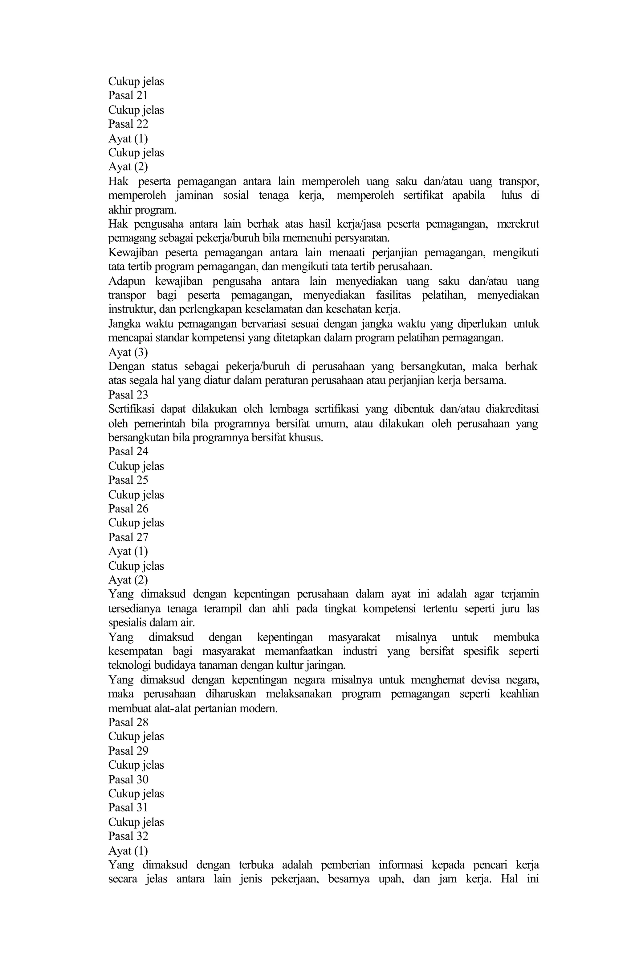 UU No 13 Tahun 2013 tentang Ketenaga Kerjaan | PDF