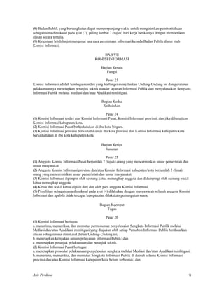 Uu nomor 14 tahun 2008 tentang keterbukaan informasi publik | PDF