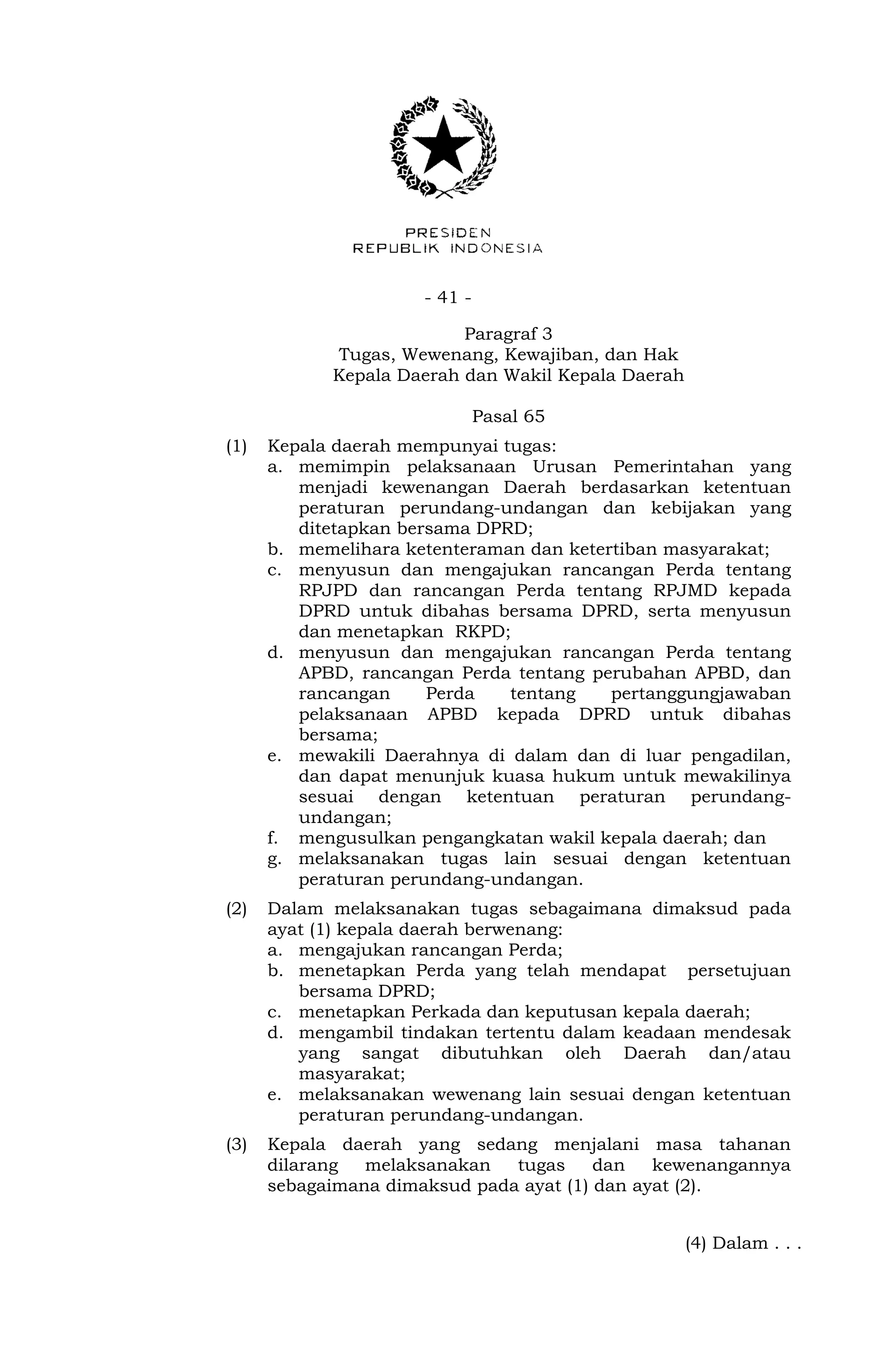 Undang-Undang nomor 23 tahun 2014 pemerintahan daerah | PDF