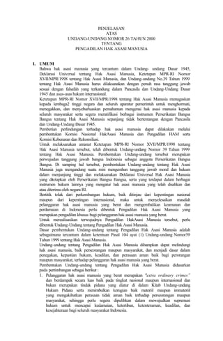 Uu nomor 26 tahun 2000 tentang pengadilan ham | PDF