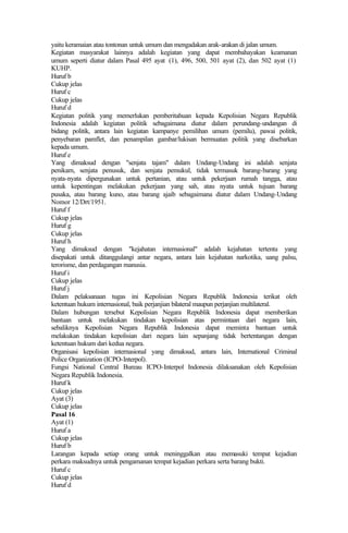 Uu nomor 2 tahun 2002 tentang kepolisian negara republik indonesia | PDF