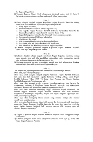 Uu nomor 2 tahun 2002 tentang kepolisian negara republik indonesia | PDF