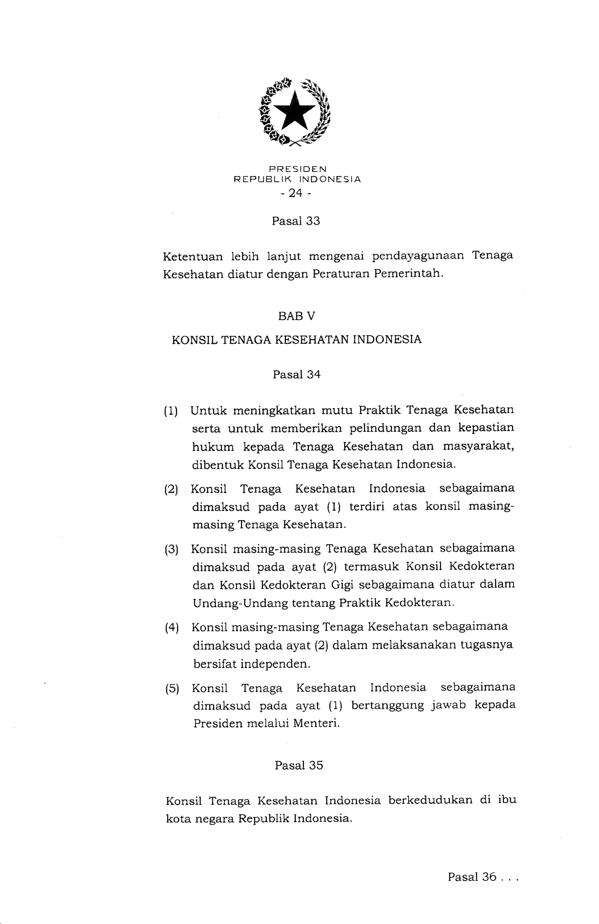 Uu nomor 36 tahun 2014 | PDF