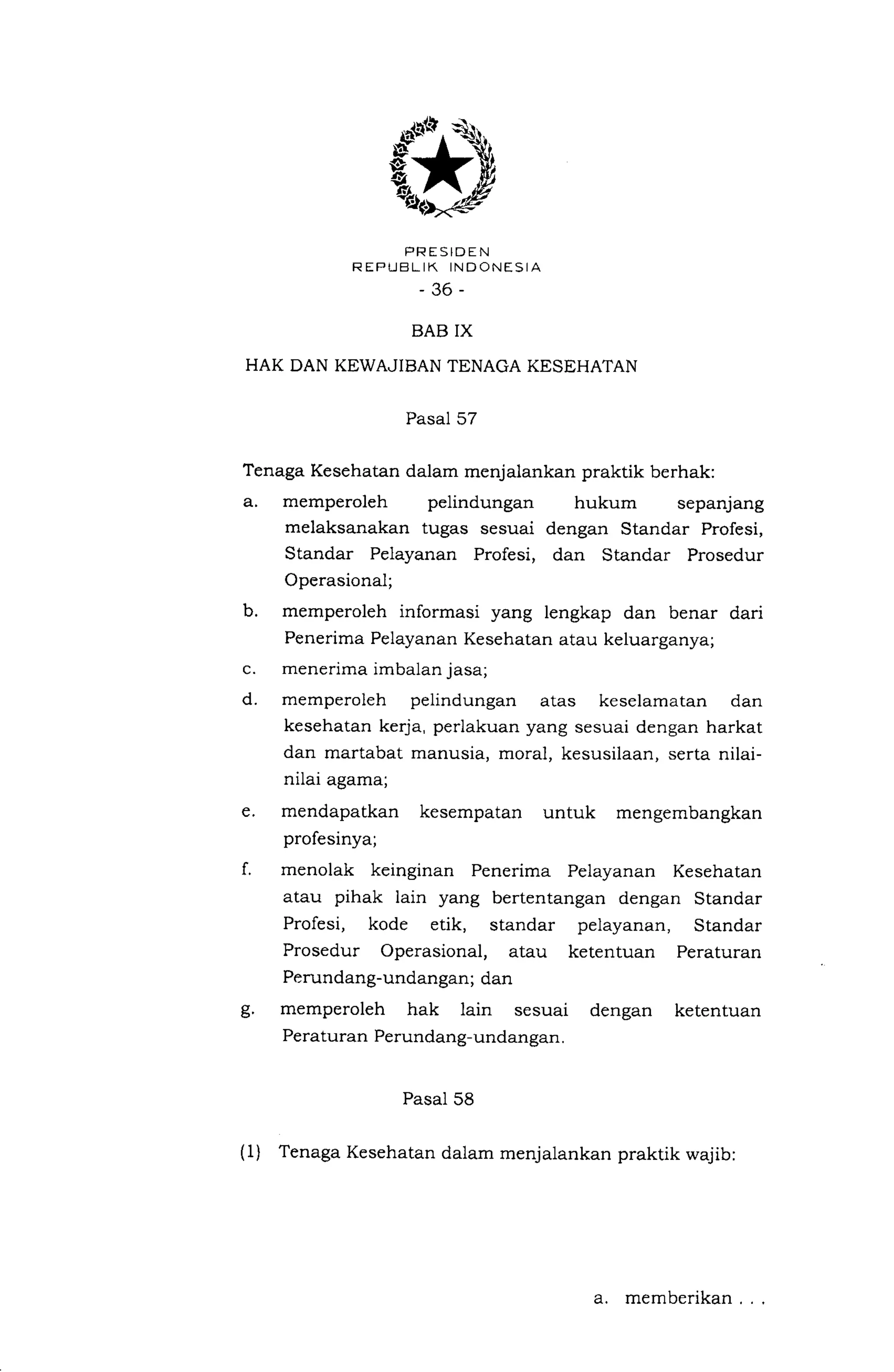 Uu nomor 36 tahun 2014 | PDF