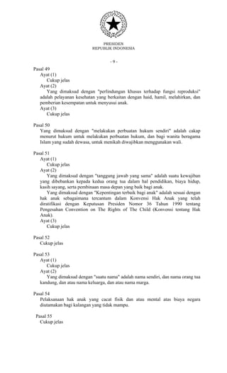 Undang Undang Negara Republik Indonesia Nomor 39 Tahun 1999 | PDF