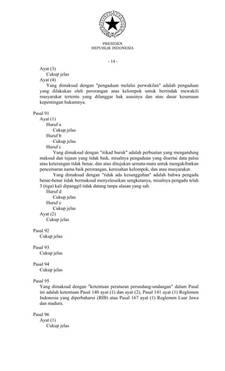 Undang Undang Negara Republik Indonesia Nomor 39 Tahun 1999 | PDF