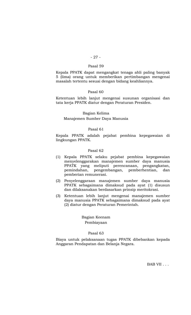 Uu nomor 8 tahun 2010 tentang pencegahan dan pemberantasan t | PDF