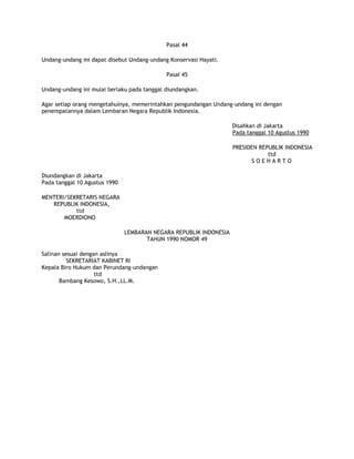 Uu ri no 05 tahun 1990. psda pdf | PDF