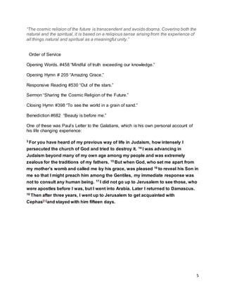 Cosmic Religion of the Future | DOCX