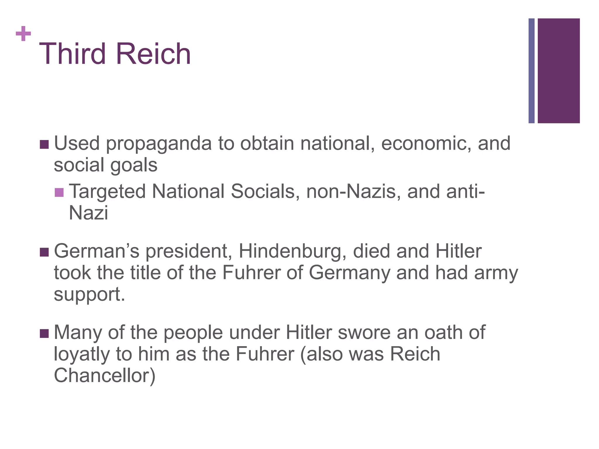 U:\Us History\Third Reich Powerpoint | PPTX