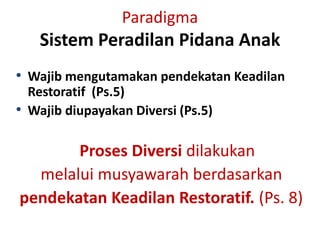 SISTEM PERADILAN PIDANA ANAK | PPTX