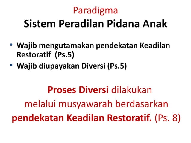 SISTEM PERADILAN PIDANA ANAK | PPTX