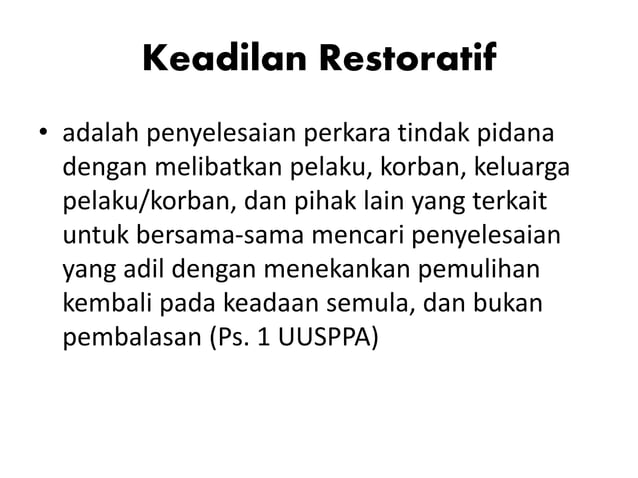 SISTEM PERADILAN PIDANA ANAK | PPTX