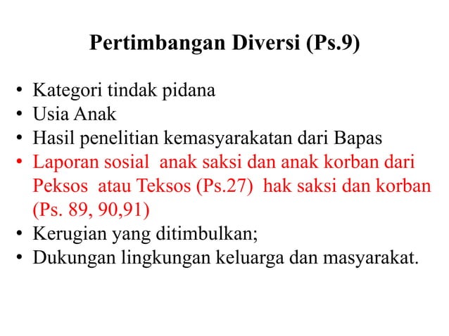 SISTEM PERADILAN PIDANA ANAK | PPTX